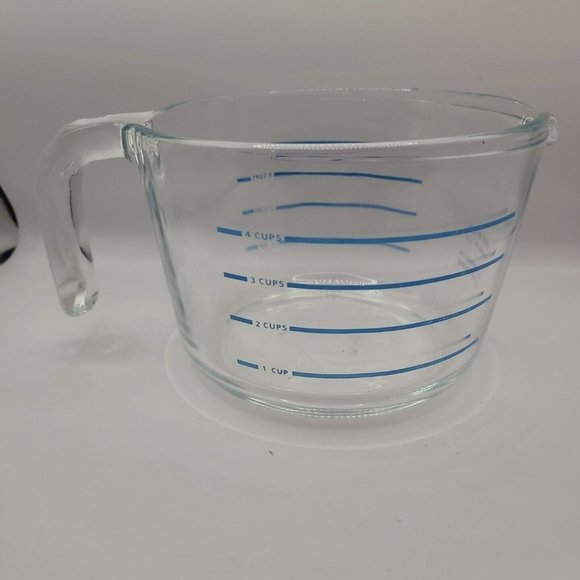 Pyrex | Dining | Vintage Pyrex Glass 4 Cup Measuring Bowl M32 Blue ...
